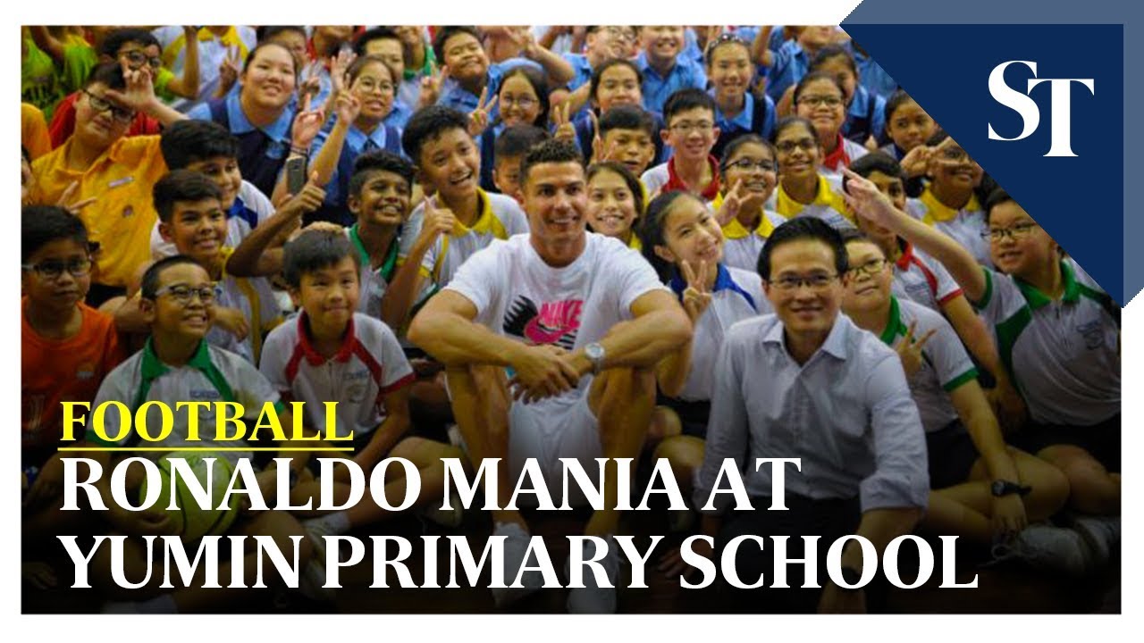 Cristiano Ronaldo at Yumin Primary School - YouTube