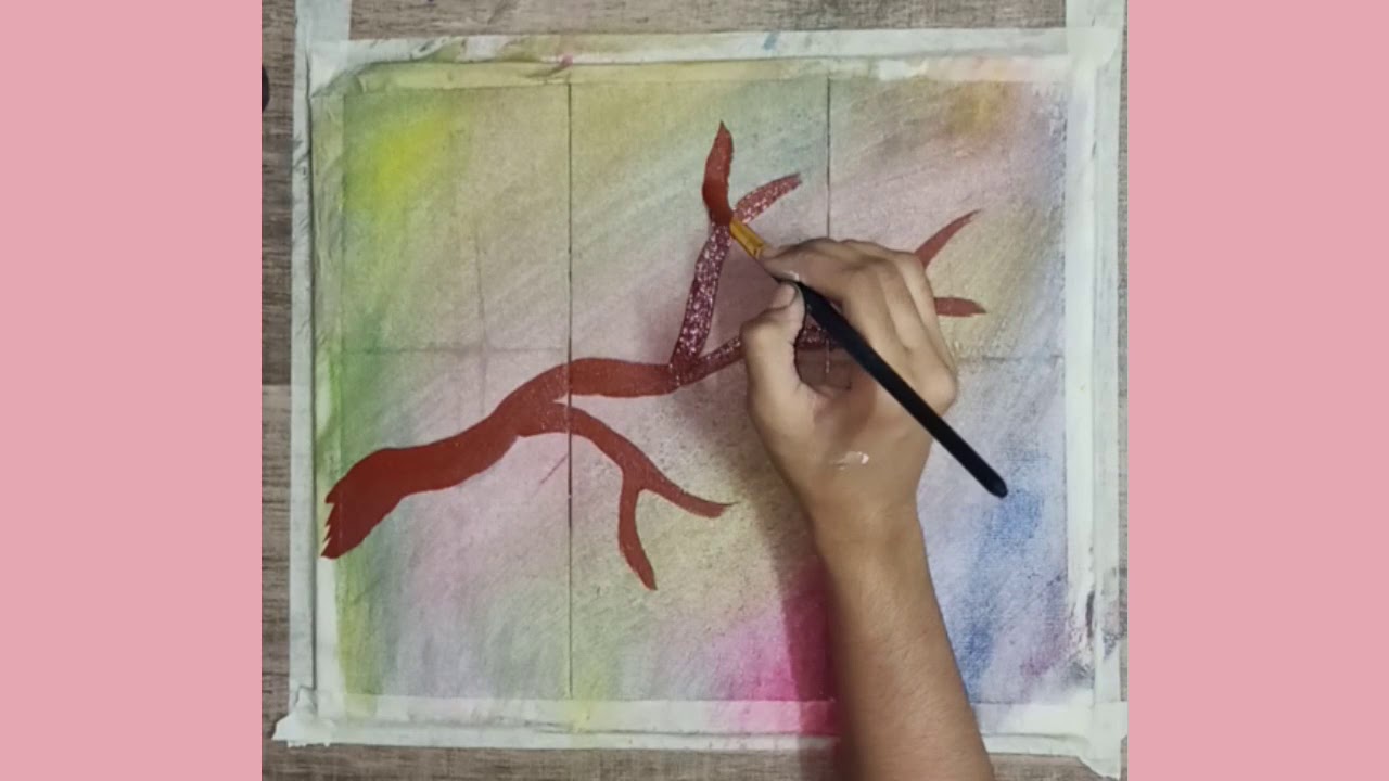 3 pieces art tutorial for beginners Canvas art tutorial 3 pieces are ...