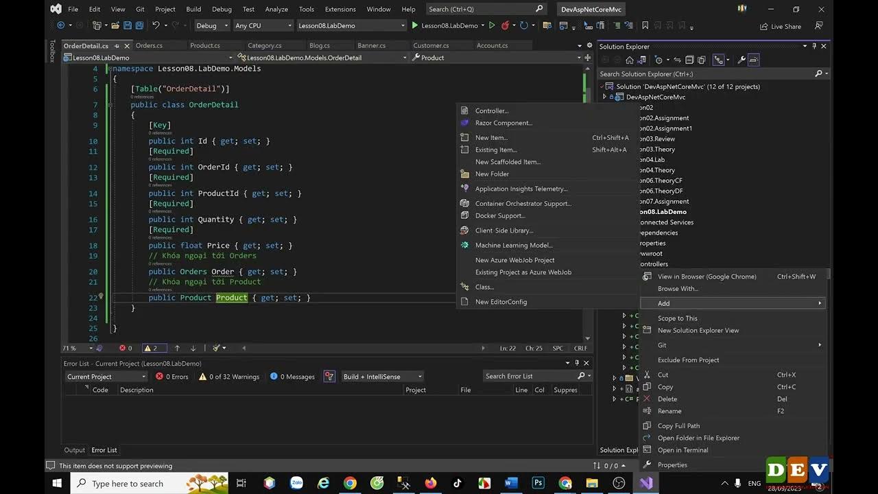 #Devmaster - DEV2306LM-ASPNETCORE - #Lesson08 - #Filter and #Paging - YouTube