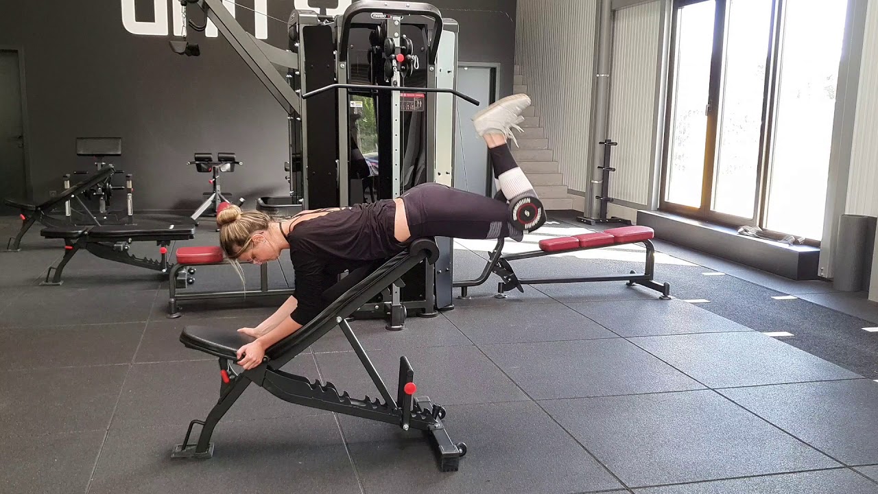 Incline Bench Dumbbell Reverse Hyperextension - YouTube