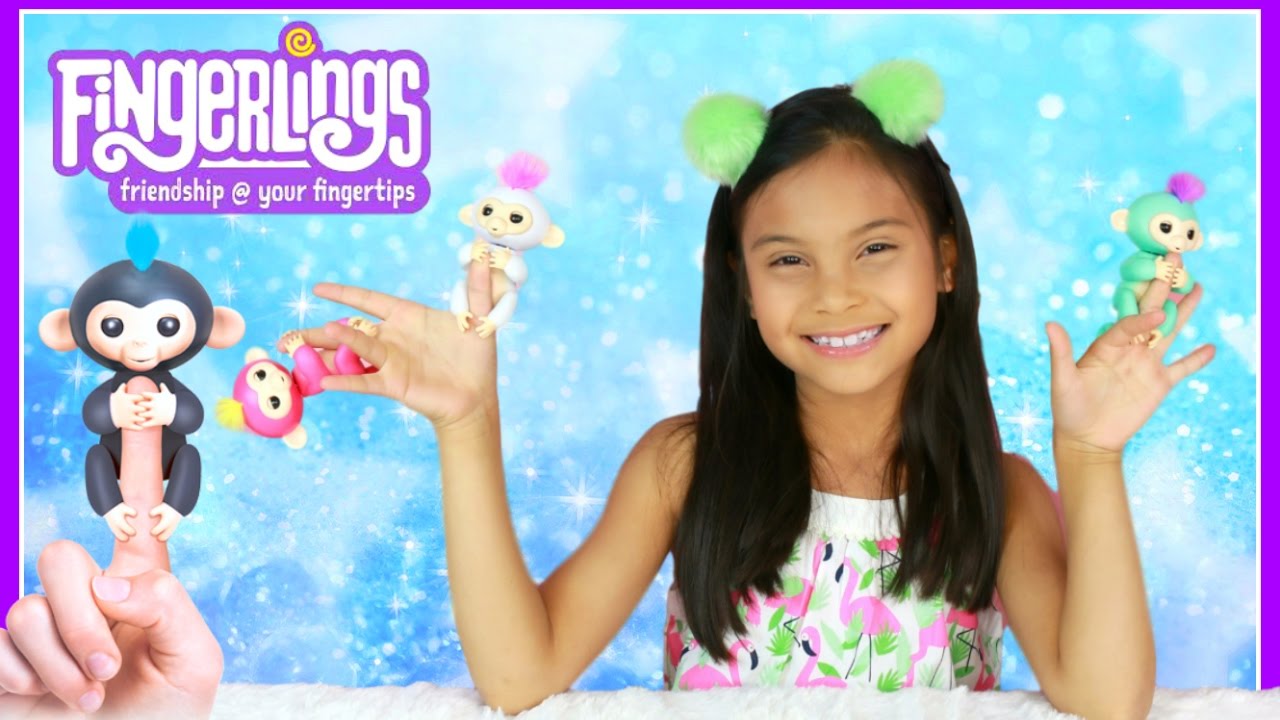 Fingerlings Surprise Playing with cute Monkeys Tiana Hearts - YouTube