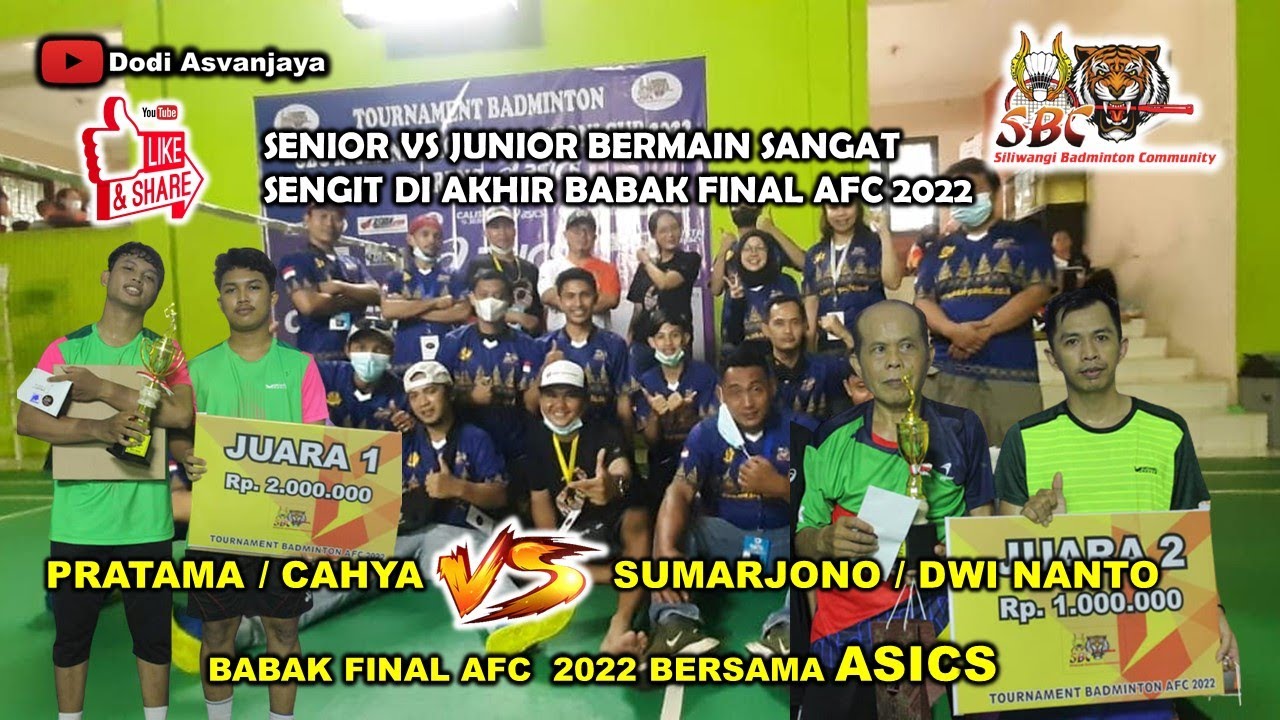 SILIWANGI BADMINTON COMMUNITY | Babak Final AFC | Pratama / Cahya Vs ...