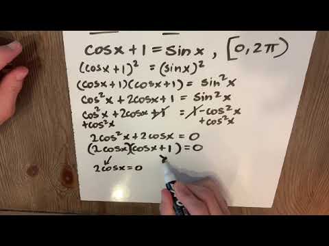 Squaring to Convert to Quadratic Type of Trig Equation - YouTube