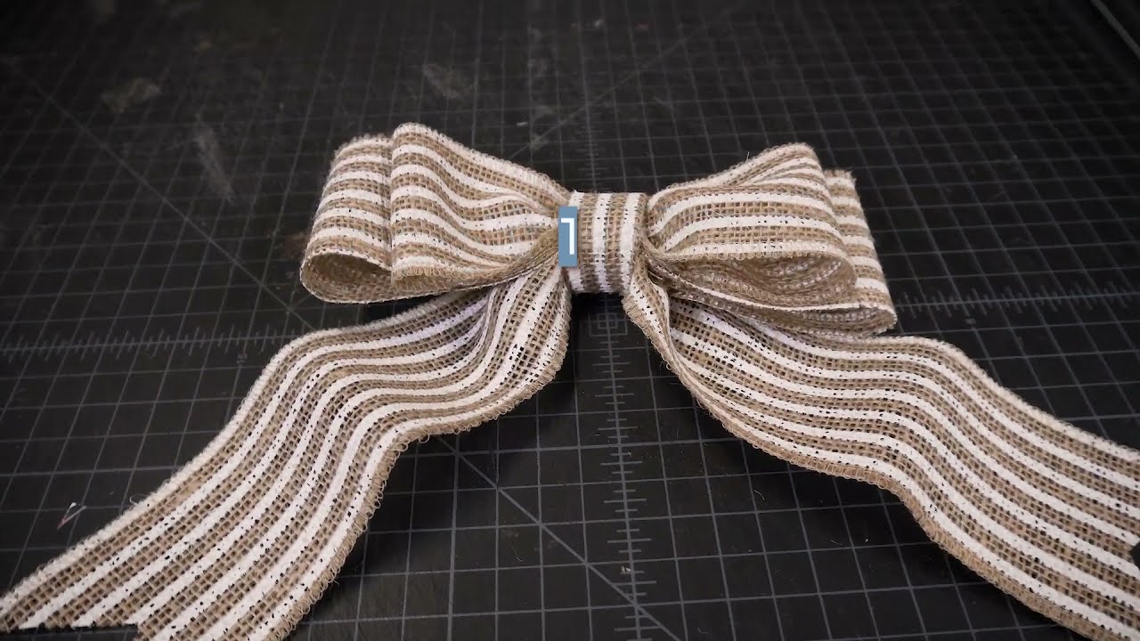 How To Tie A Double Loop Burlap Bow by Love Laugh Craft - YouTube