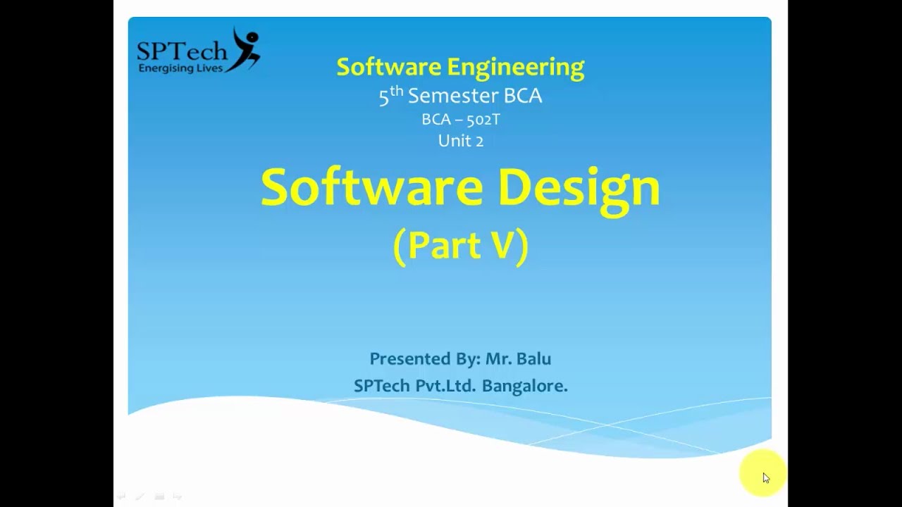 Software Engineering - Software Design Part 5 - YouTube