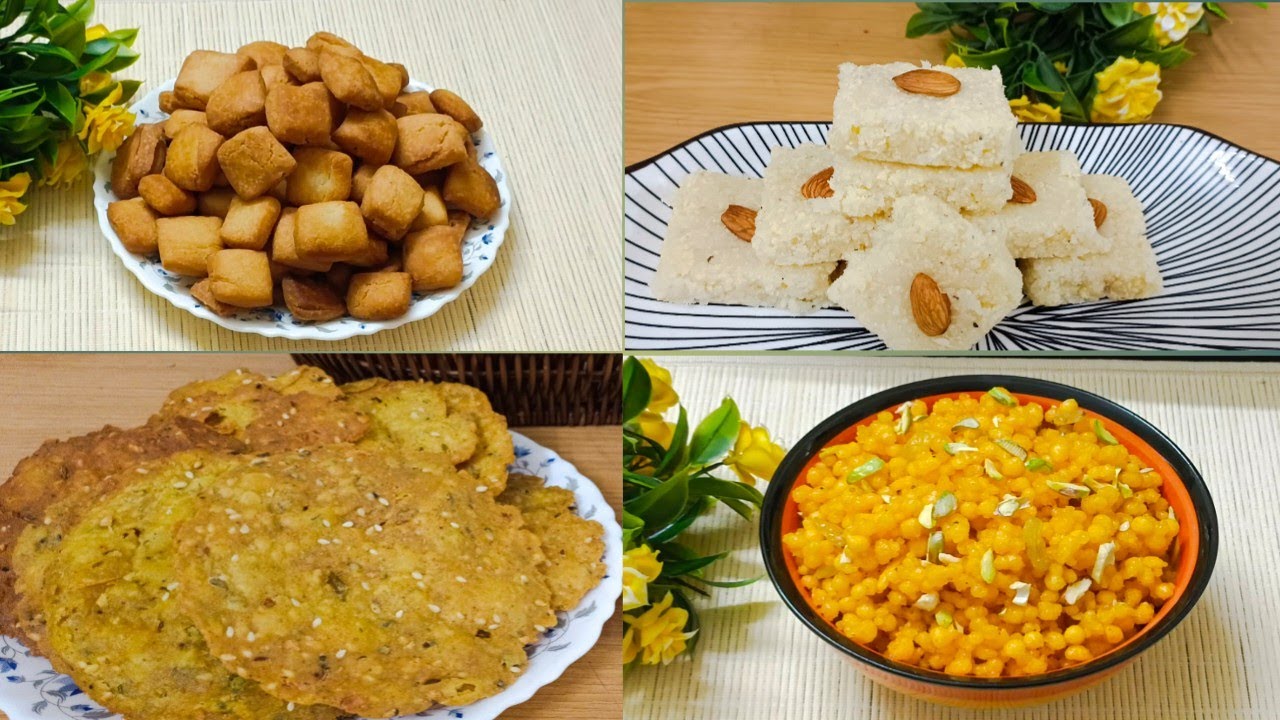 Diwali Sweet & Snack Recipe l दिवाली रेसिपी l 4 must Try Diwali Recipe ...