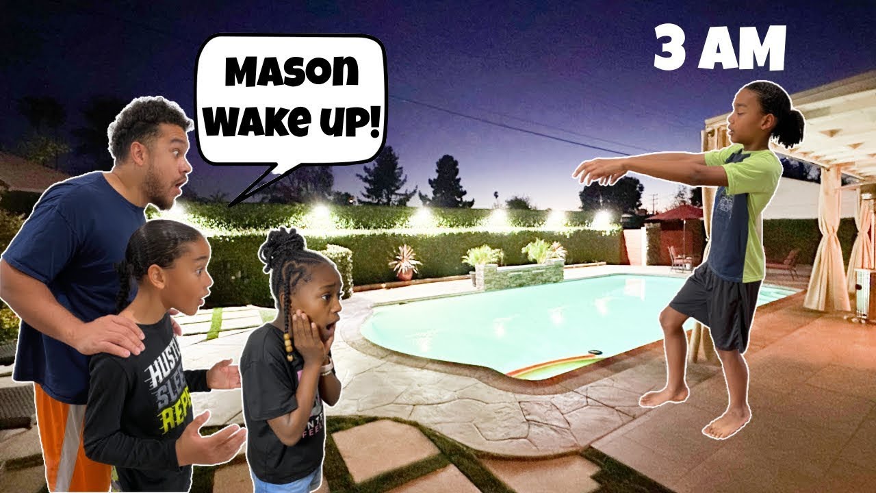We Caught Mason SLEEPWALKING On Camera! - YouTube