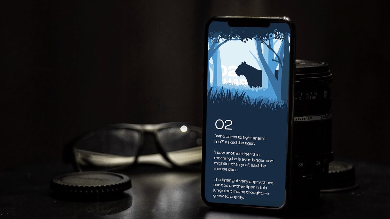 Mobile app scroll transition effect - story telling - YouTube