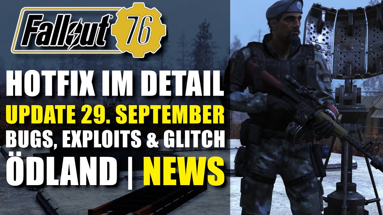 Hotfix Notes 29 September | Für die Enklave | Fallout 76 Wastelanders ...