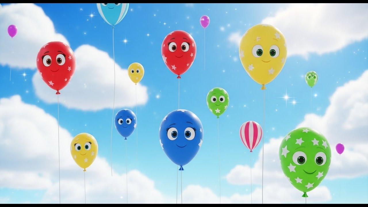 Count the Balloons Floating Up 🎈🔢 | Numbers Song for Kids | Learn 123 ...