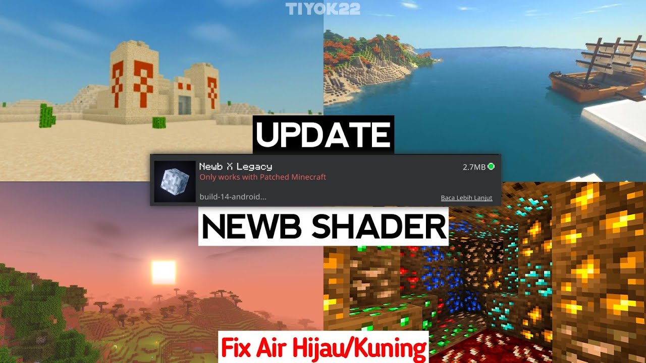 Newb Shader Update! Shader MCPE 1.20 Realistic Android Ringan Support ...