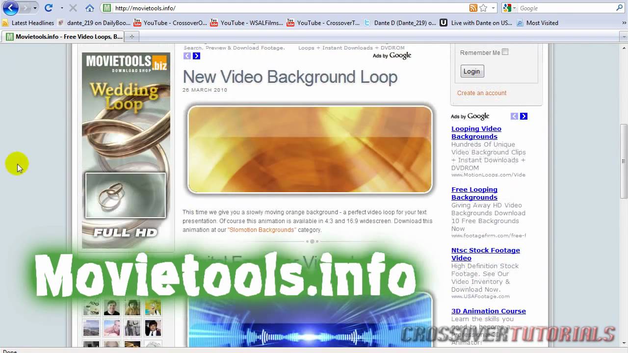 MovieTools: FREE Video Loops and Animations - YouTube