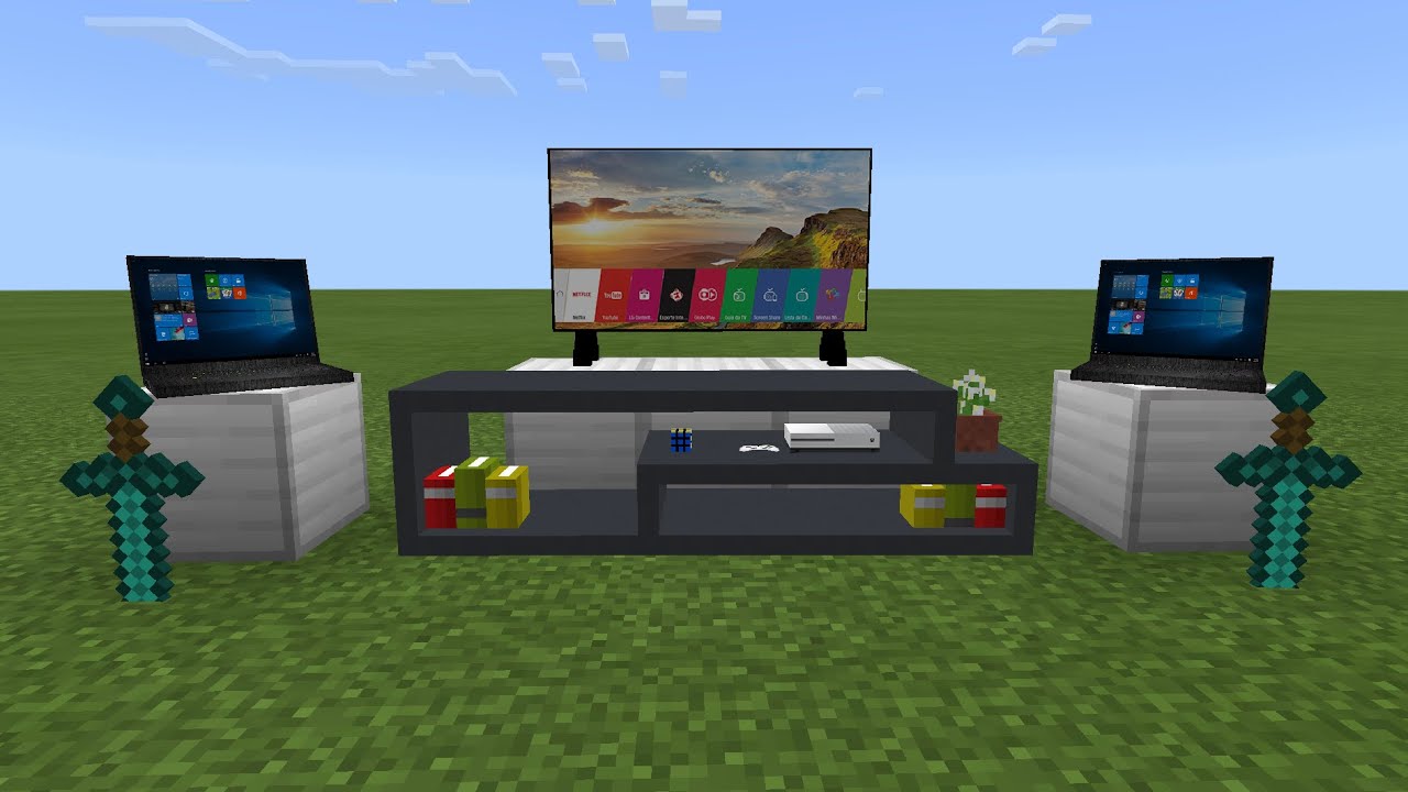 REAL FURNITURE MOD in Minecraft PE - YouTube