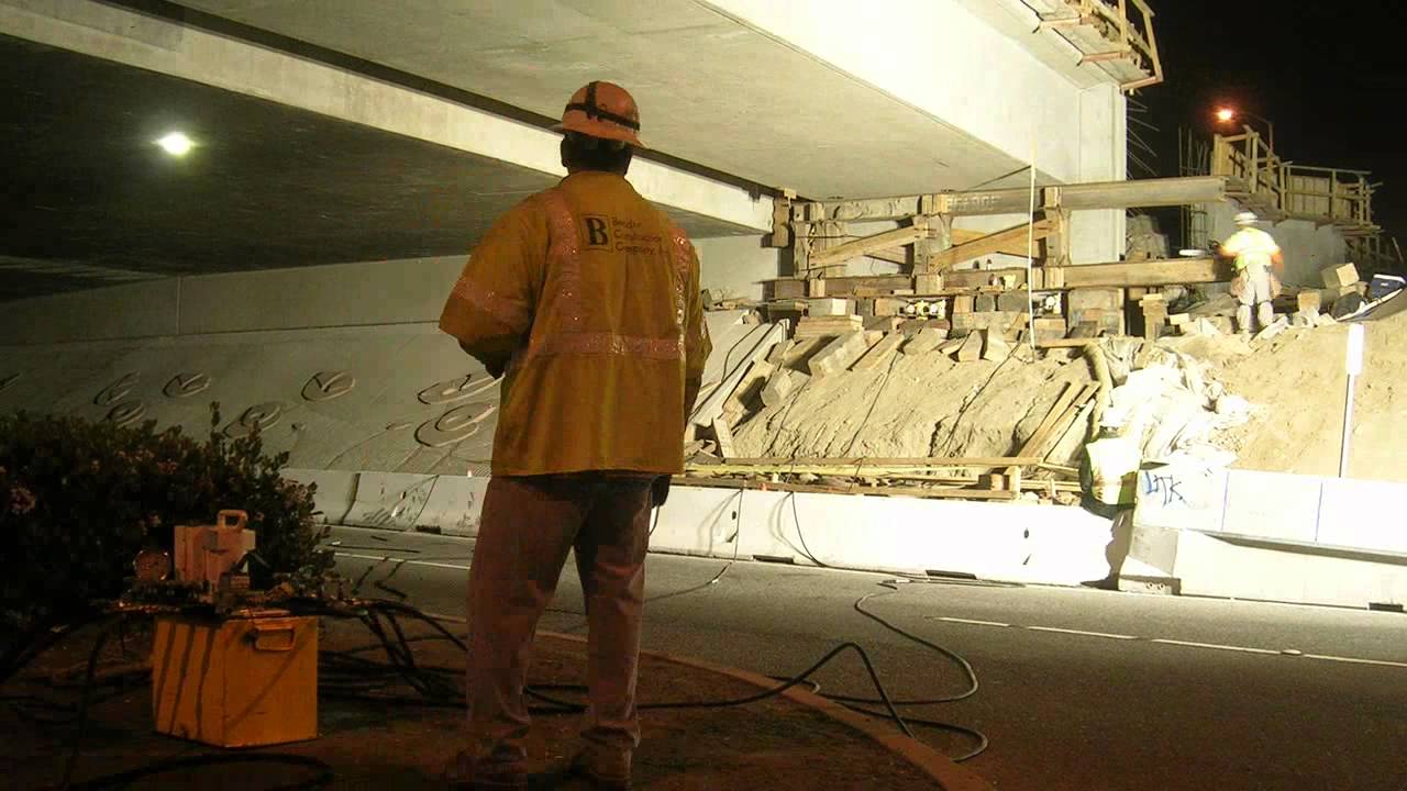 SR57 Chapman Ave Undercrossing Bridge Jacking - YouTube