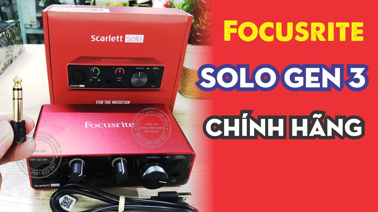 Focusrite solo gen 3 chính hãng giá rẻ | Kho mic Đài Trang - YouTube