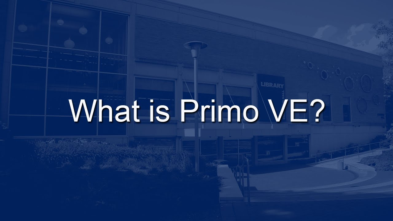 What is Primo VE? - YouTube