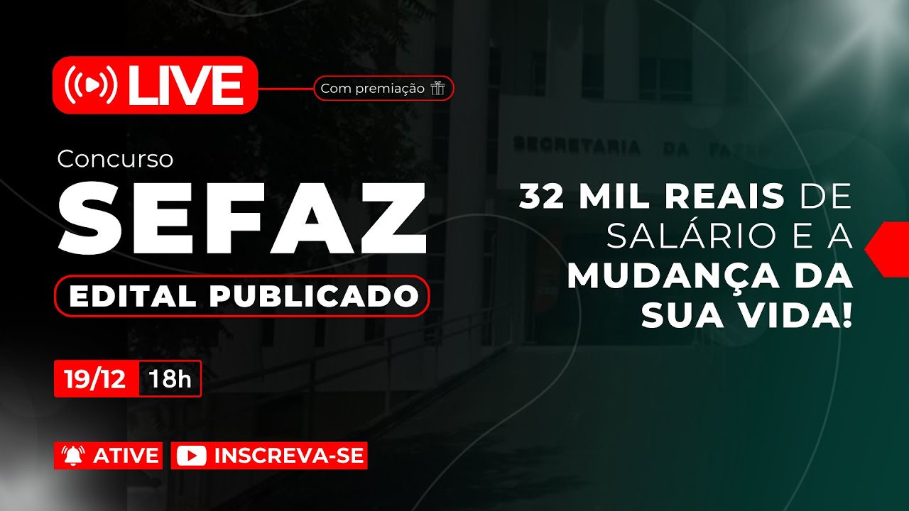 Edital publicado - SEFAZ/RN: 32 mil reais de salário e a mudança da sua ...