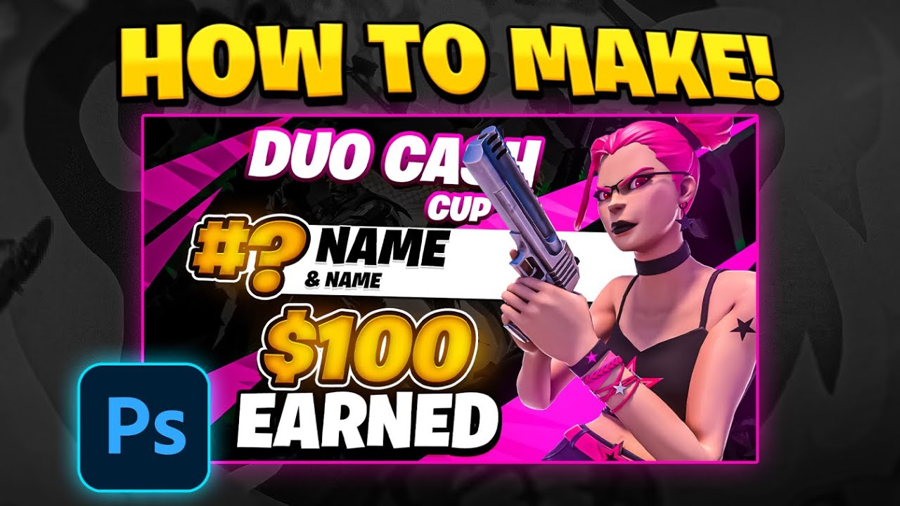 How to make a Fortnite Placement Thumbnail (PSD FILE) - YouTube