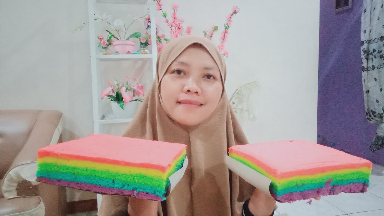 Pesanan bolu rainbow | ide jualan irt | #kuebolu #bolukukus #snack ...