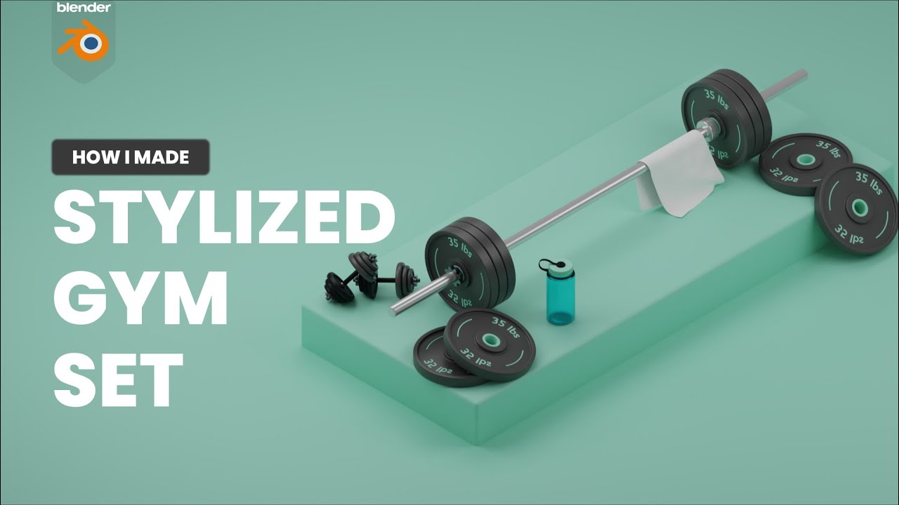 Unbelievable Gym set Built in under 9 minutes -Blender 3.5 #blender ...