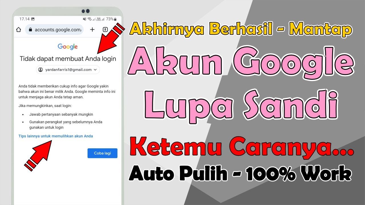 Cara Mengembalikan Akun Google Yang Lupa Sandi - YouTube