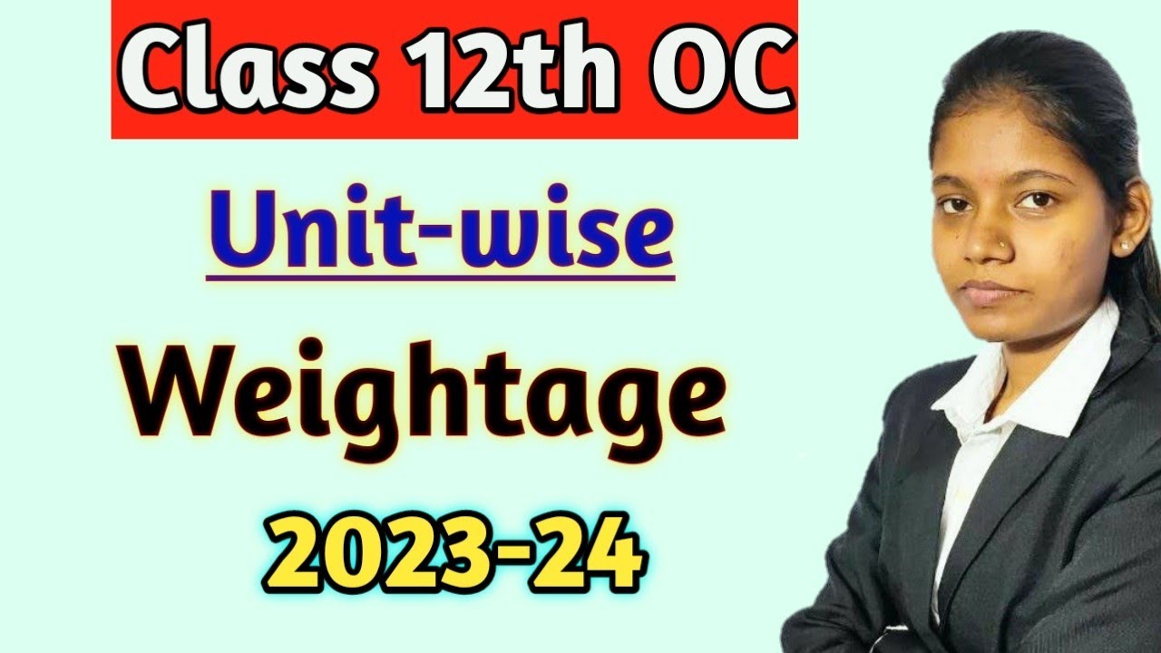 Organisation of commerce and management marks distribution | weightage ...