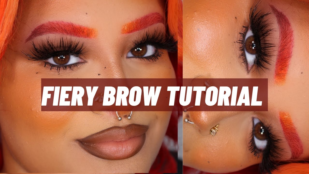 Fiery Colored Brow Tutorial Youtube