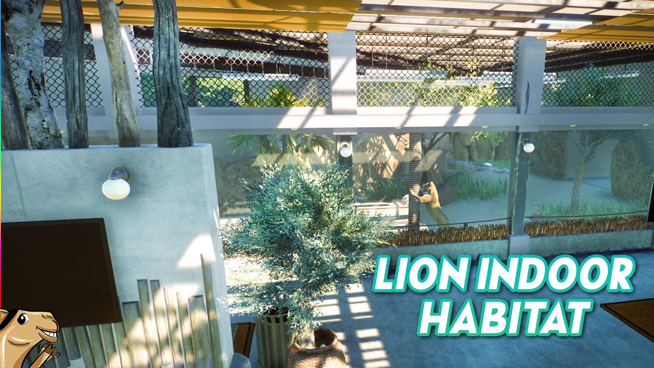 INSANELY detailed Lion indoor Habitat Planet Zoo Speedbuild - YouTube