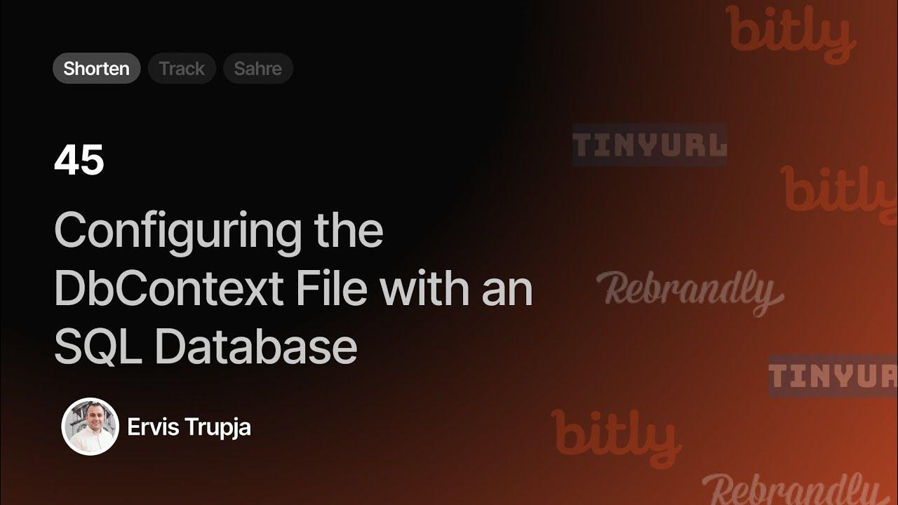 45. Configuring the DbContext File with an SQL Database - YouTube