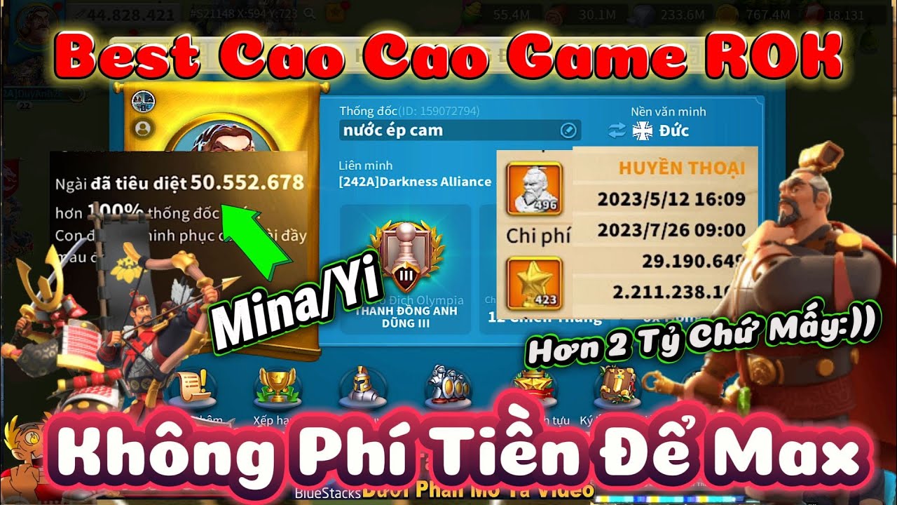 Trùm Cao Cao/ Mina /Yi : Quả Thật Không Uổng Tiền Khi Đã MAX. Chắc ...