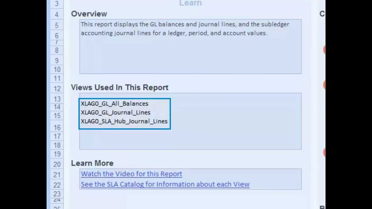 The GL - SLA Reconciliation Demonstration Spreadsheet - YouTube