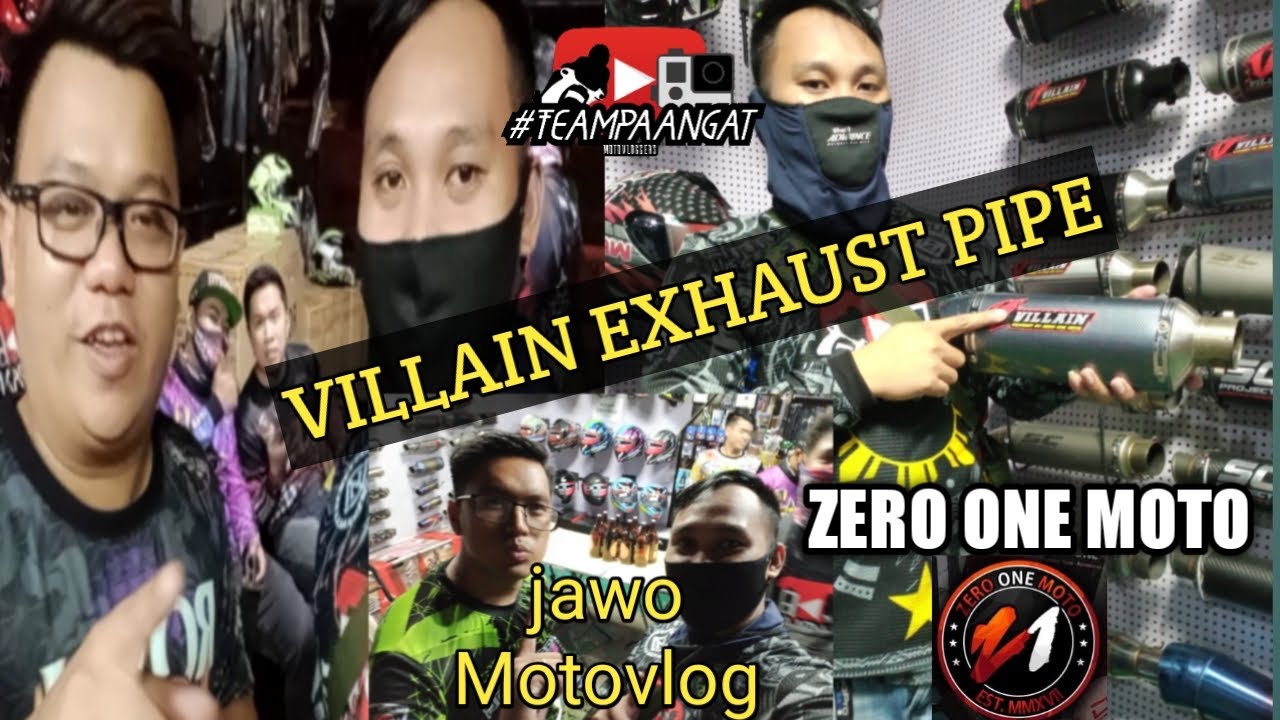 VILLAIN PIPE for Single Cylinder available at Zero one moto shop - YouTube