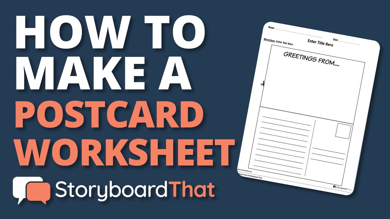 How to make a Postcard Worksheet in the Storyboard Creator - YouTube