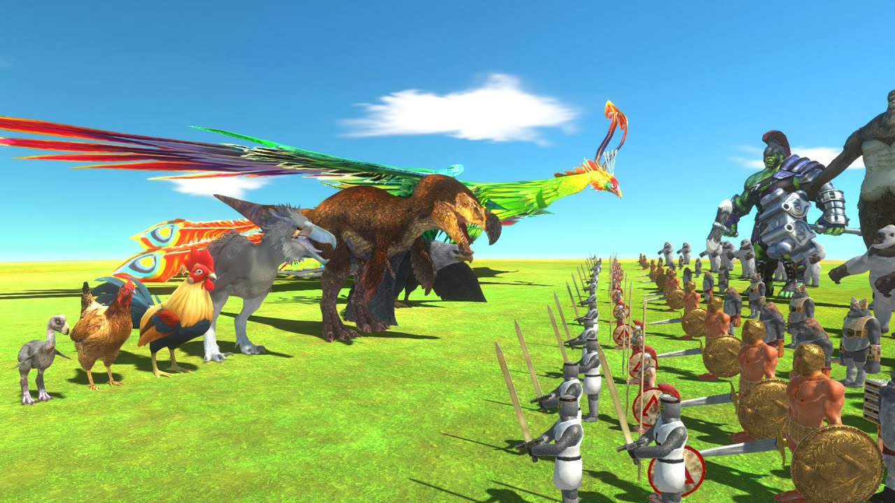 Chicken Of Evolution VS Hulk Warrior + Beast Titan - Animal Revolt ...