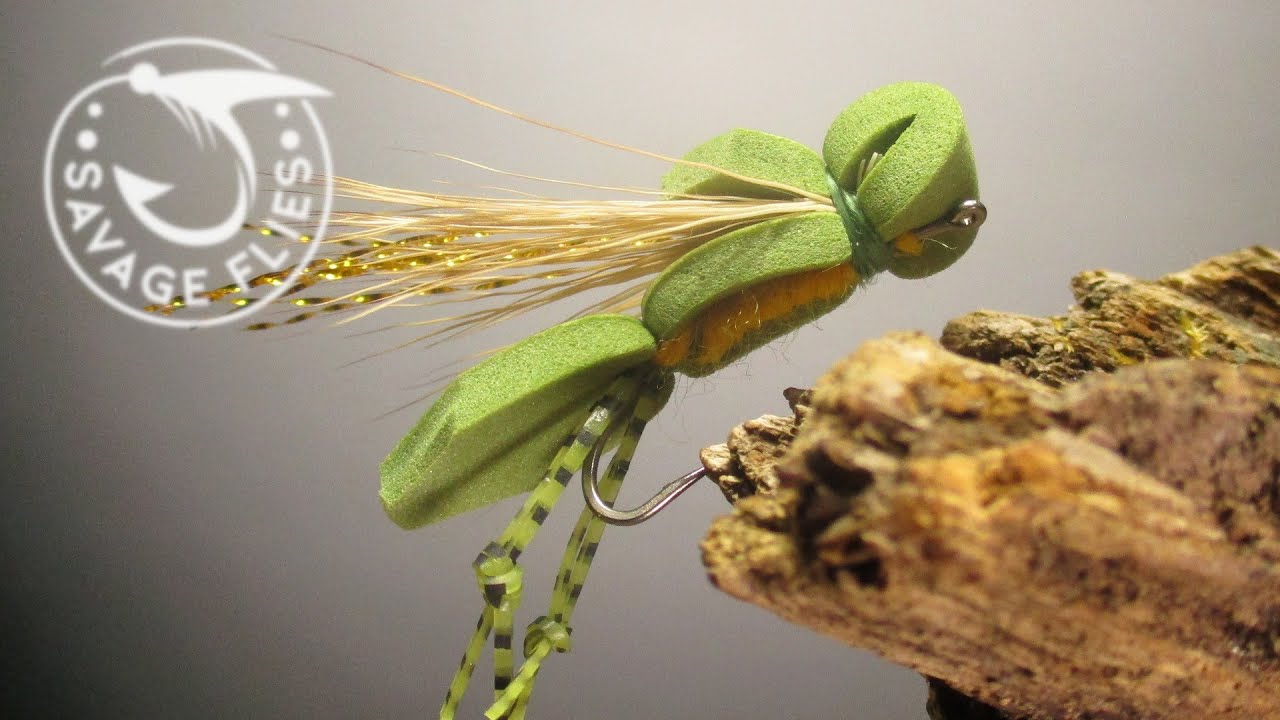 Tying (and fishing) an olive Copper Hopper fly pattern - YouTube