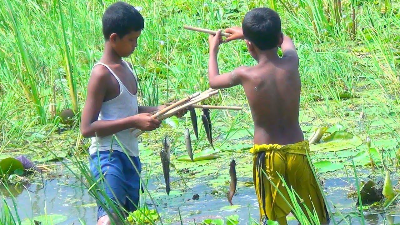 Best Baby Fishing Video | Fishing with Hook | Catching Catfish by Baby ...