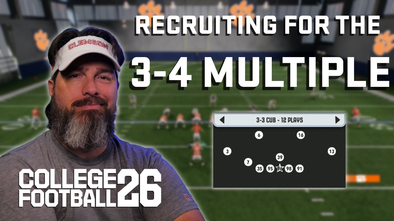 Recruiting for the 3-4 Multiple Defense In College Football 26! - YouTube