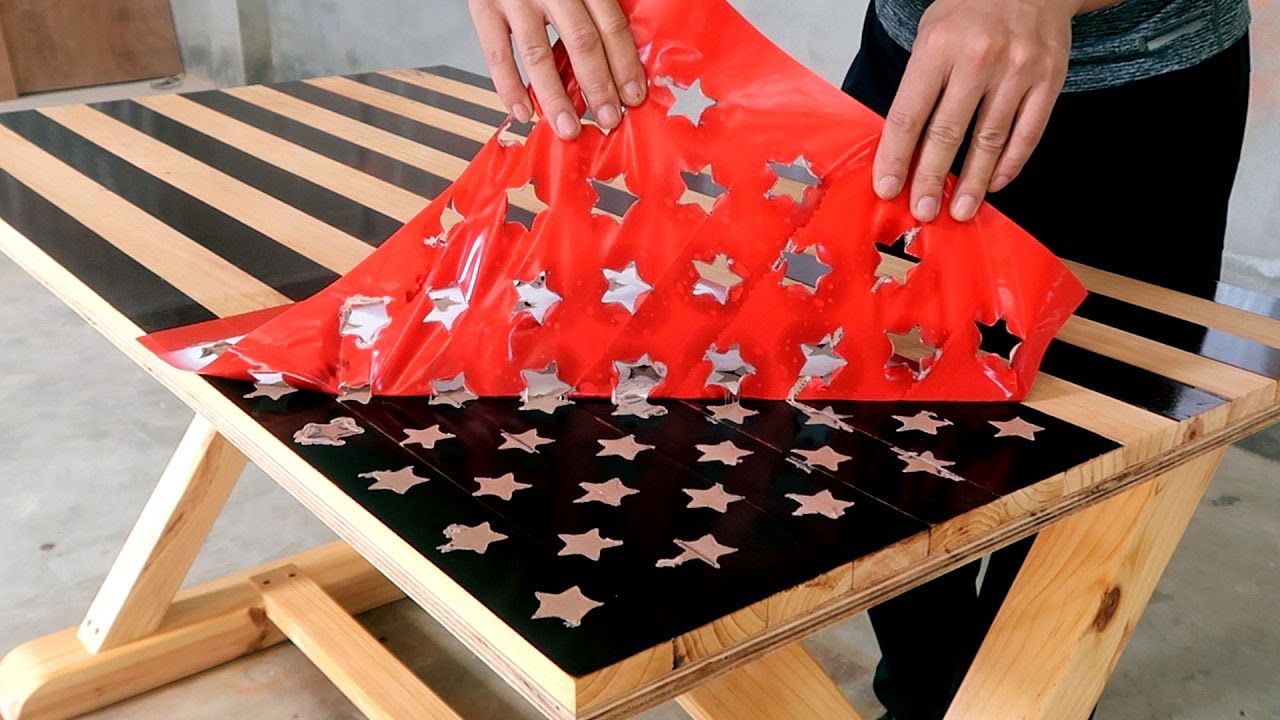 Amazing Woodworking Ideas // How To Make A Flag Table Super Easy For ...