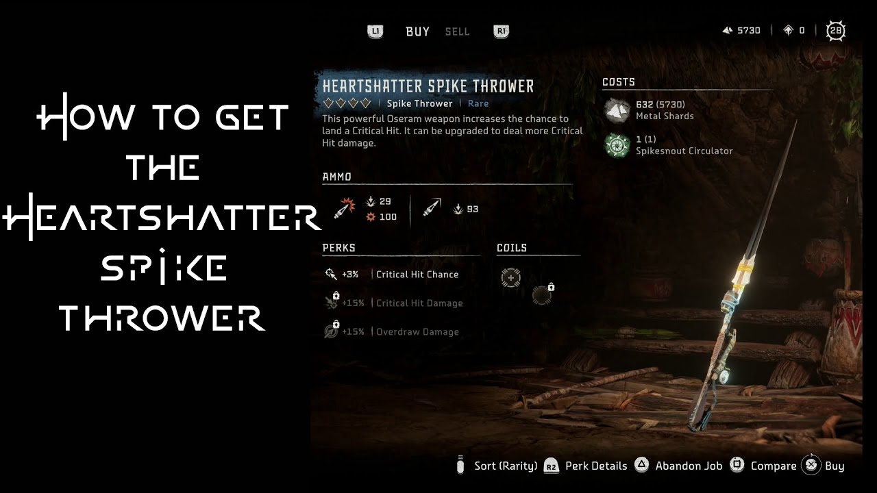 Horizon Forbidden West – How to Get the Heartshatter Spike Thrower ...
