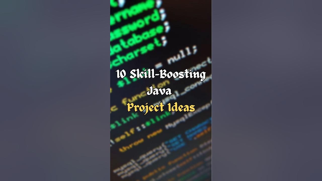 Skill Boosting Project Ideas Of Java #java #codinglife #projects - YouTube