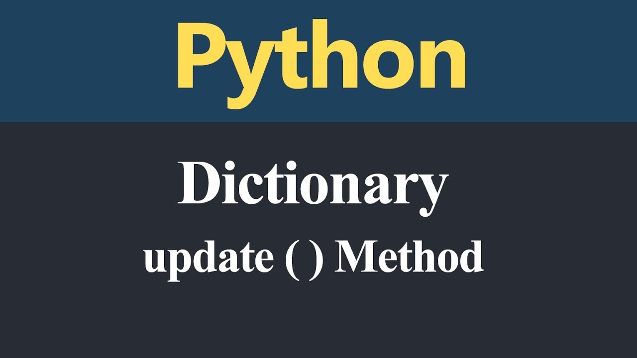 Update Method In Python Hindi YouTube Update Method In Python Hindi YouTube