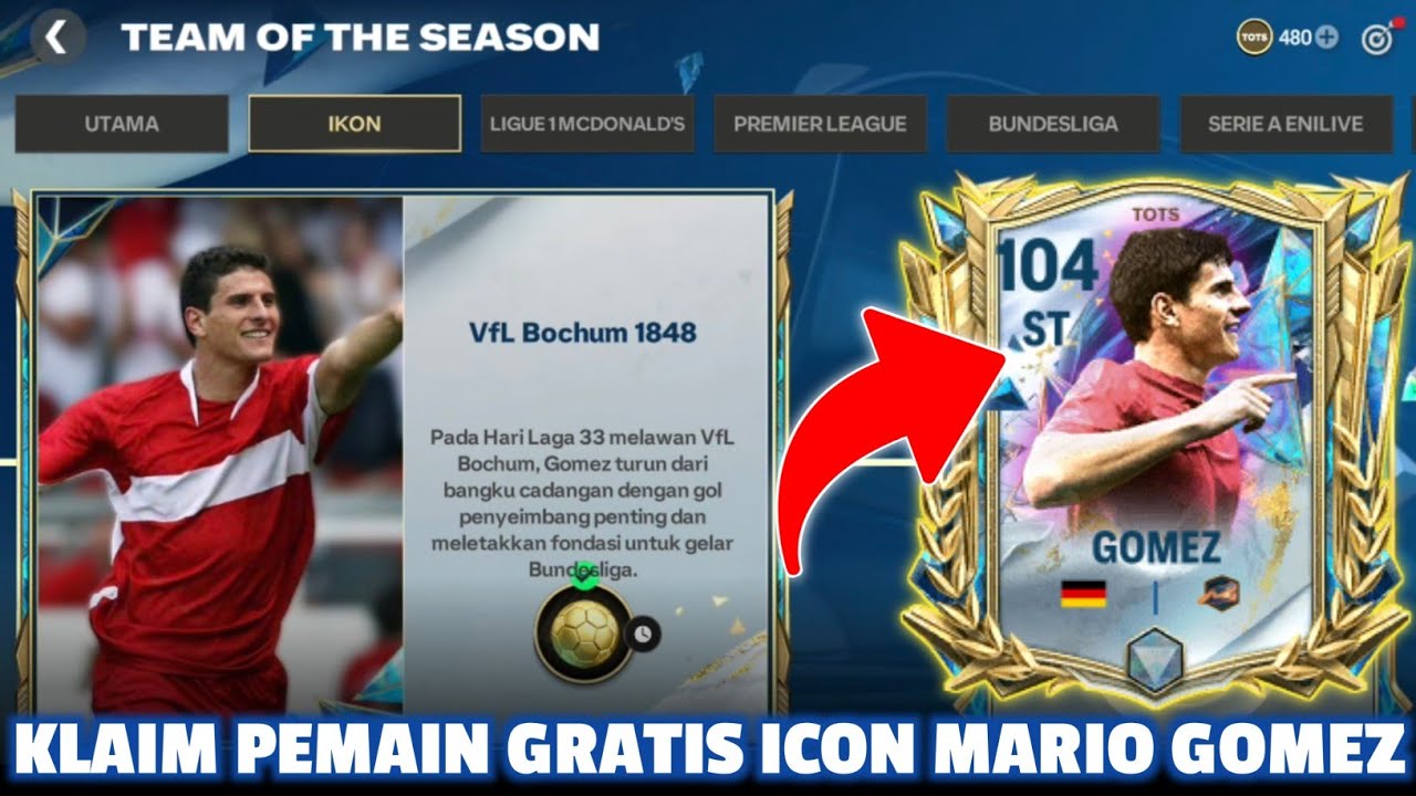 KLAIM PEMAIN GRATIS TOTS ICON MARIO GOMEZ! - FC MOBILE - YouTube