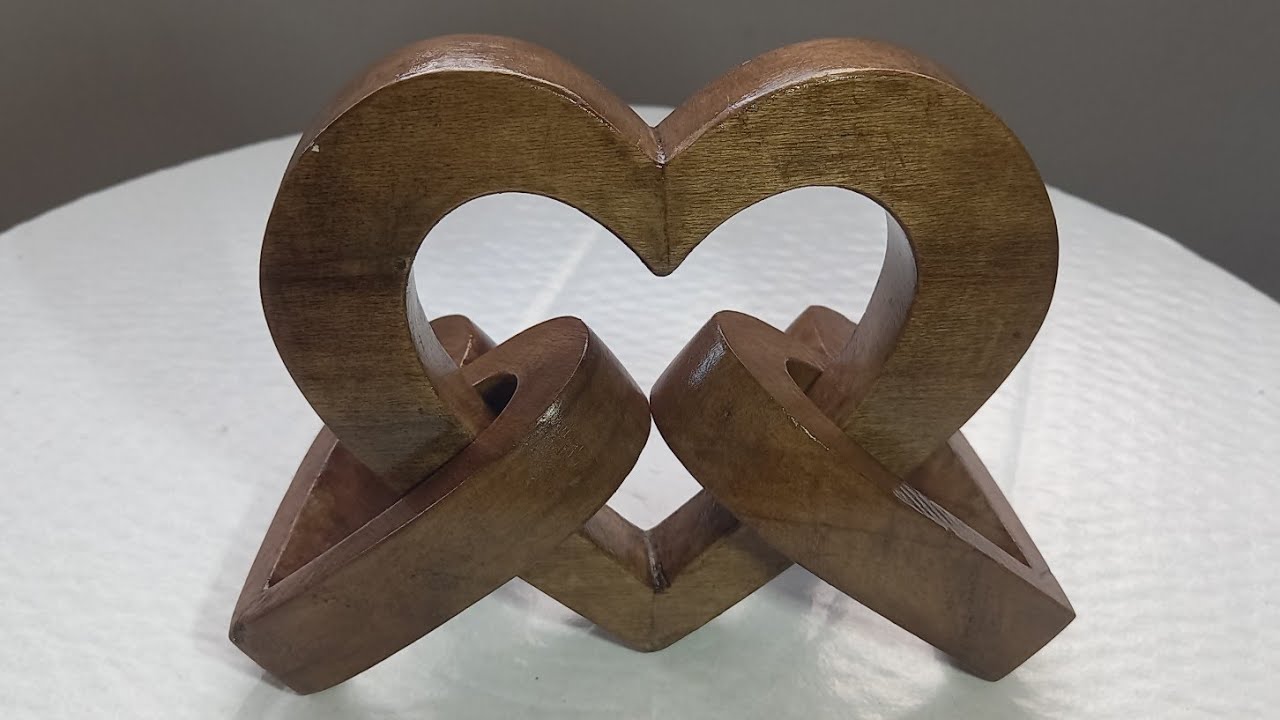 DIY Heart Shape Wood Craft || devdevs simple crafts - YouTube