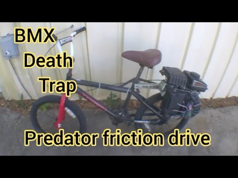 Motorized BMX ride 🚴💨 // predator friction drive motorized bicycle ...