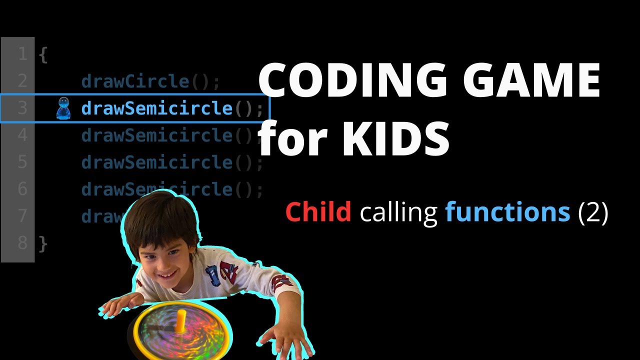 CODING GAME for KIDS: Child calling functions to draw an object of his ...