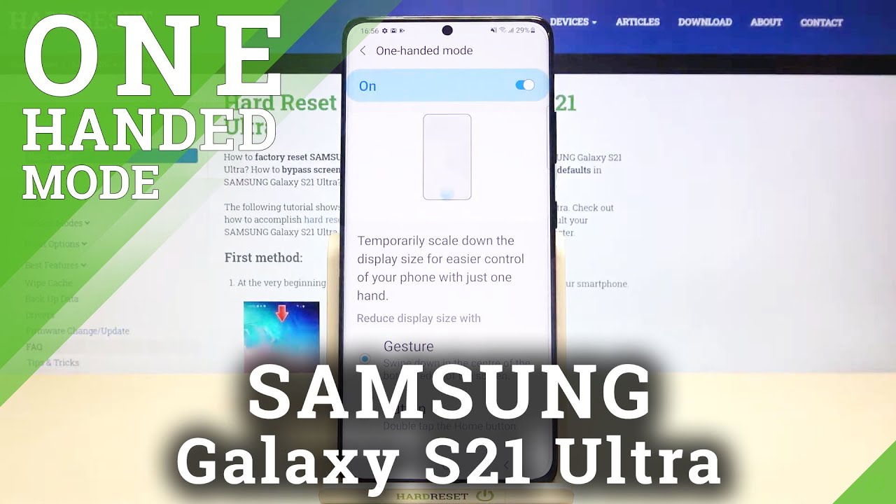 How to Use One Handed Mode in Samsung Galaxy S21 Ultra? - YouTube