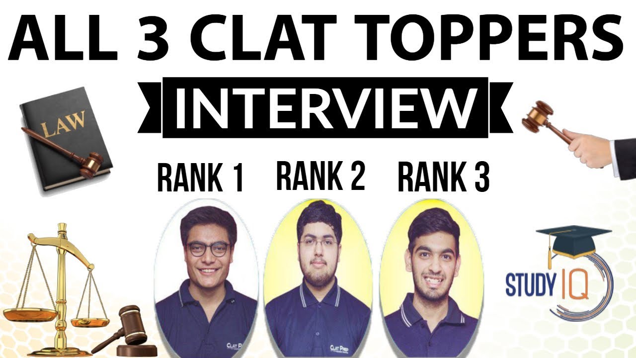 CLAT Toppers AIR 1, 2 & 3 - All three toppers together discussing their ...