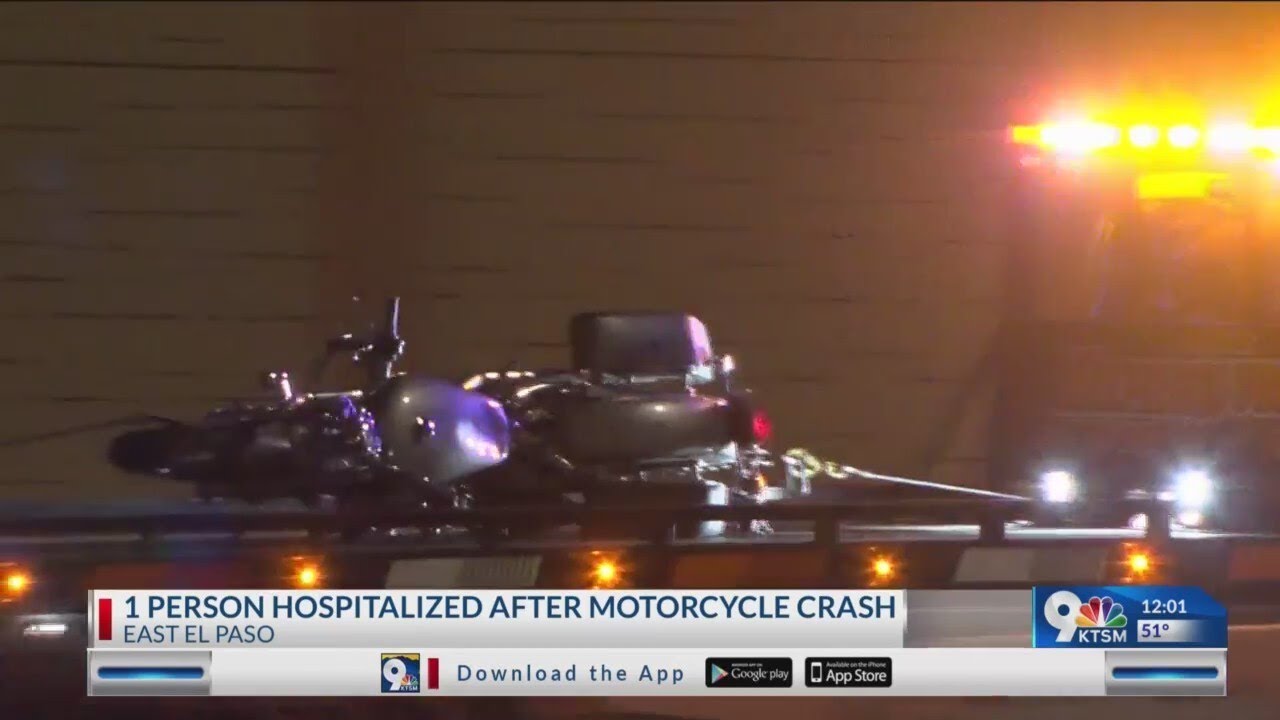 1 person hospitalized after motorcycle crash - YouTube
