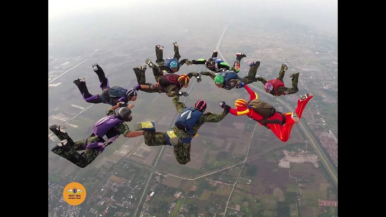 #โดดร่ม #Skydive โดดร่มเกาะหมู่ 8 way speed ลพบุรี5 Navy Seal Skydive ...