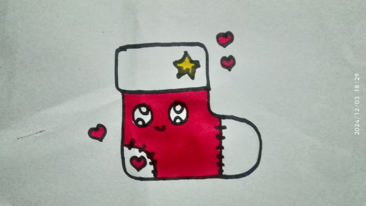 How to draw a cute socks 🧦 step by step #art #ytviral #kidsvideo - YouTube
